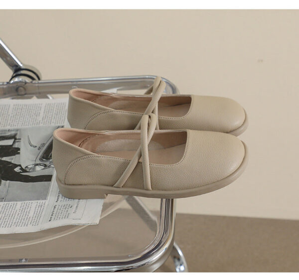 New Women's Square Toe Soft Sole Shoe - Shallow Mouth Flat Large Size ...
